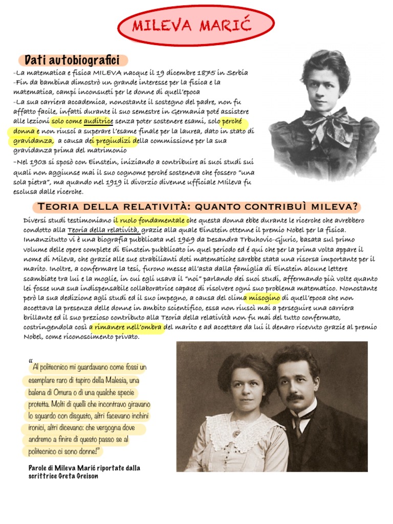 Mileva Marić 1 | PDF