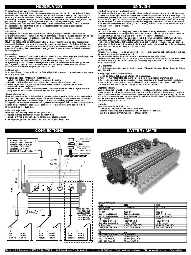 Mastervolt ManualBatteryMate031021 | PDF