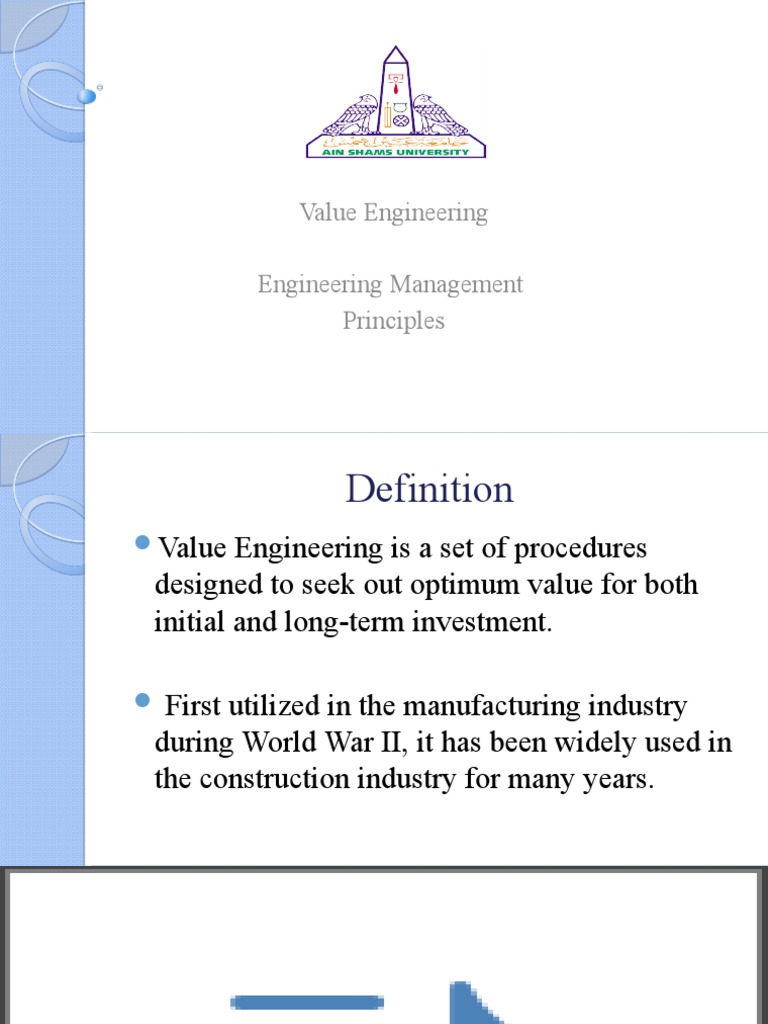 Value Engineering Engineering Management Principles | PDF | Evaluation ...