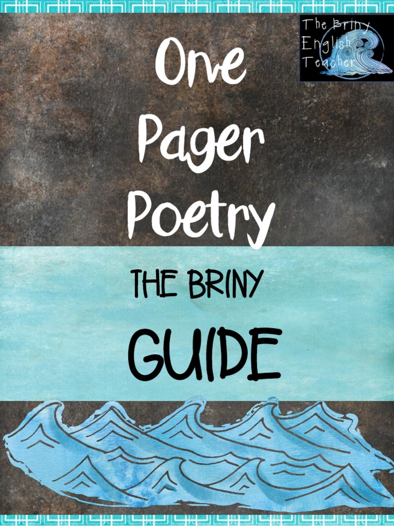 One Pager Poetry: The Briny | PDF | Poetry | Learning