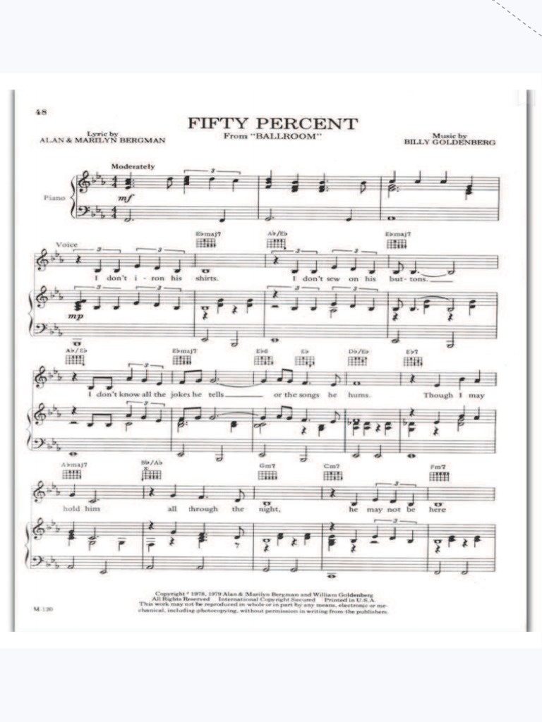Fifty Percent Sheet Music | PDF