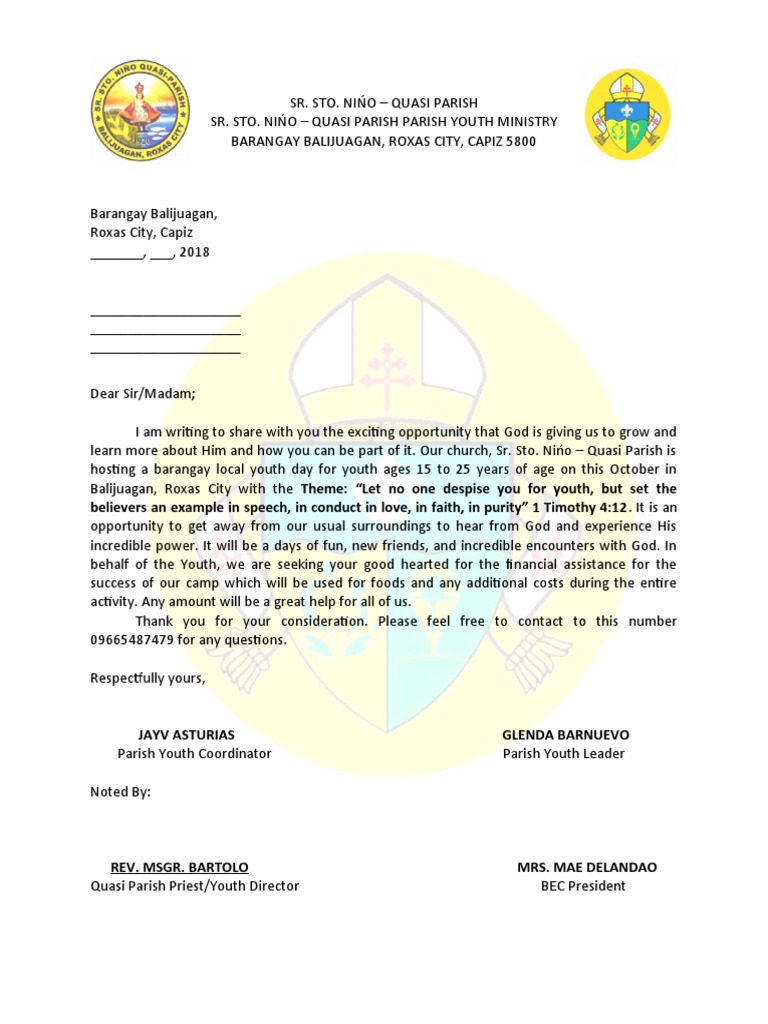Solicitation Letter | PDF | Parish