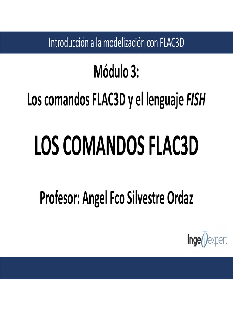 Módulo 3 Los Comandos FLAC3D | PDF | Lenguaje de programación ...