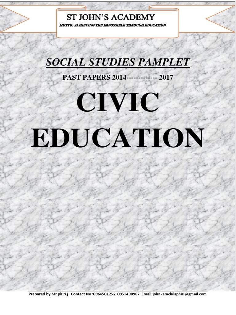 Civic Education: Social Studies Pamplet | PDF | Elections | Bill (Law)