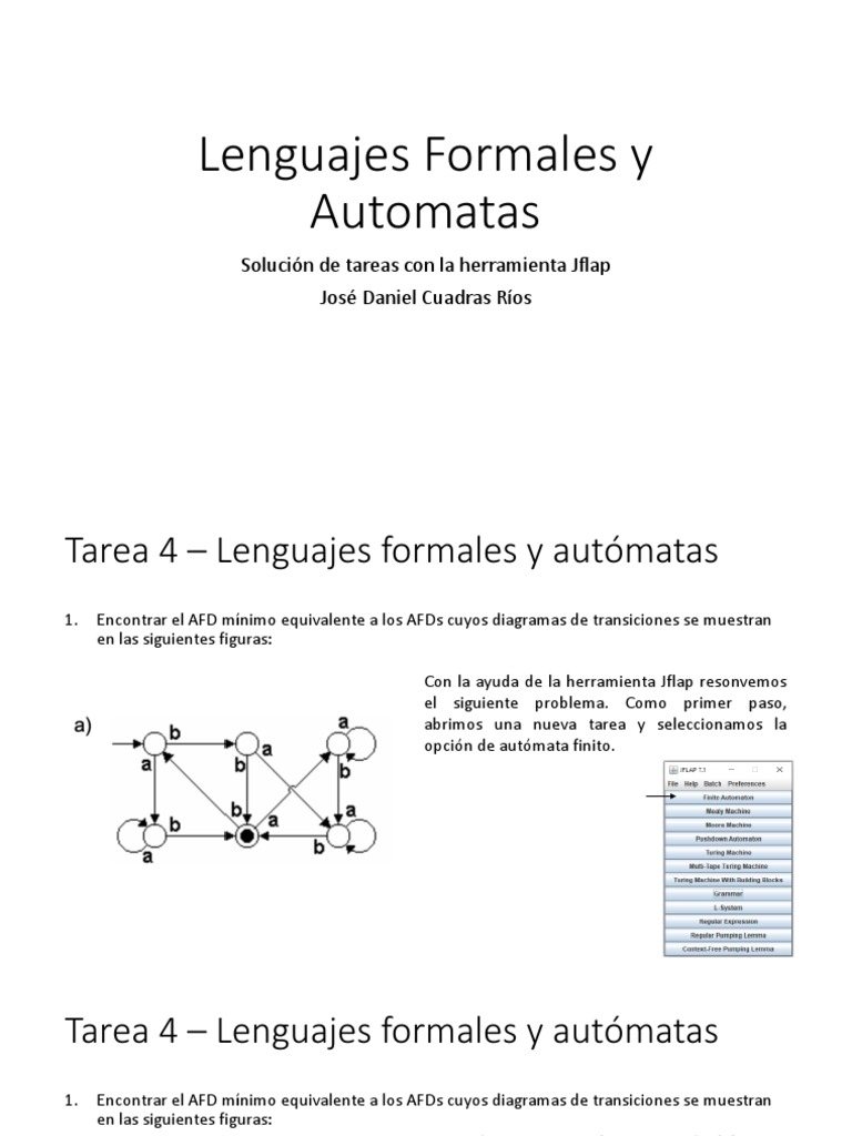 Lenguajes Formales y Automatas Tarea 4 5 y 6 | PDF | Informática