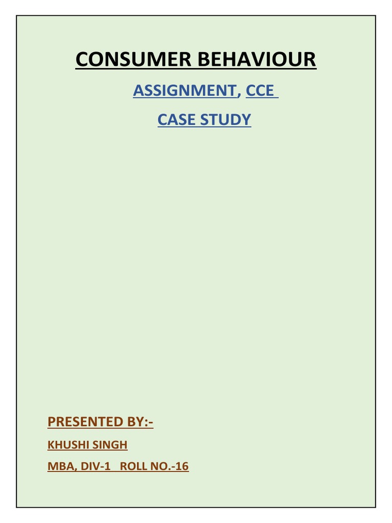 Consumer Behaviour Case Study | Download Free PDF | Brand | Emotions