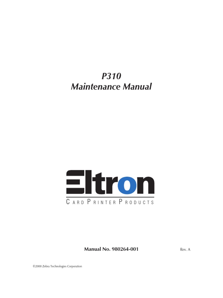P310 Maintenance Manual | PDF | Rgb Color Model | Color