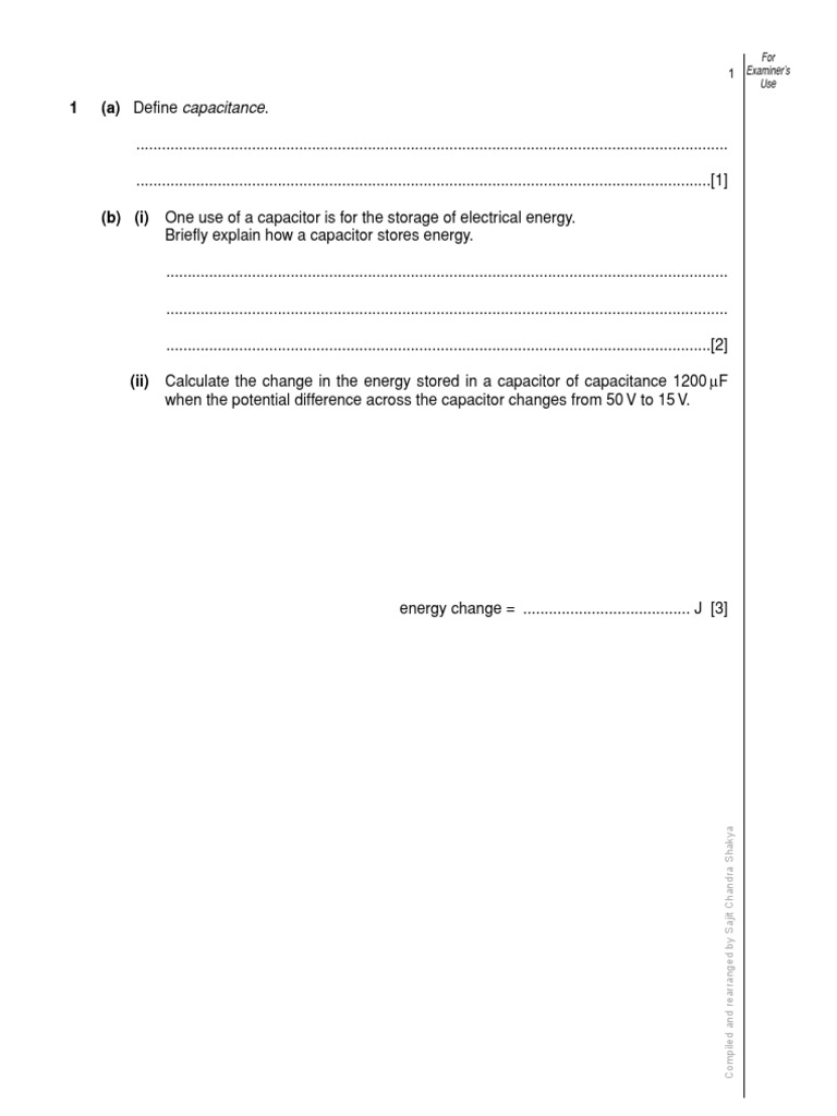 9702 Capacitors All | PDF | Capacitor | Electrical Network