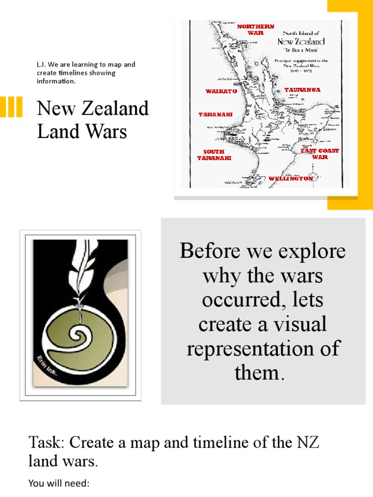 NZ Land Wars Map and Timeline | PDF