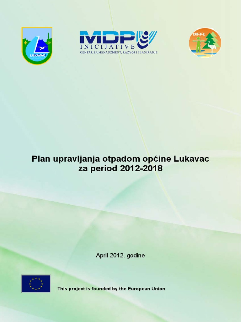 Plan Upravljanja Otpadom Lukavac | PDF