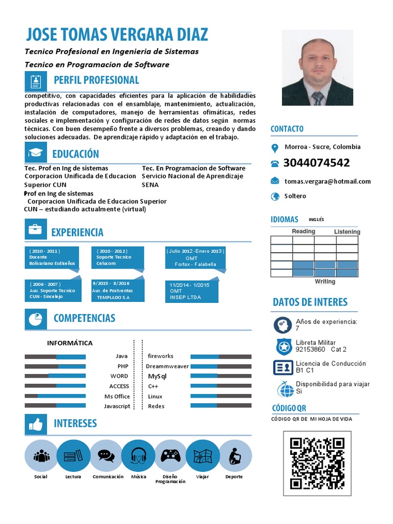 Hoja de Vida | PDF | Programación de computadoras | Java (lenguaje de ...