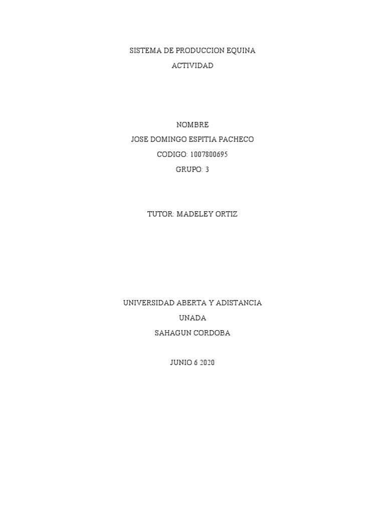 Jose Domingo Espitia Equinos | PDF | Dominancia (Genética) | Fenotipo