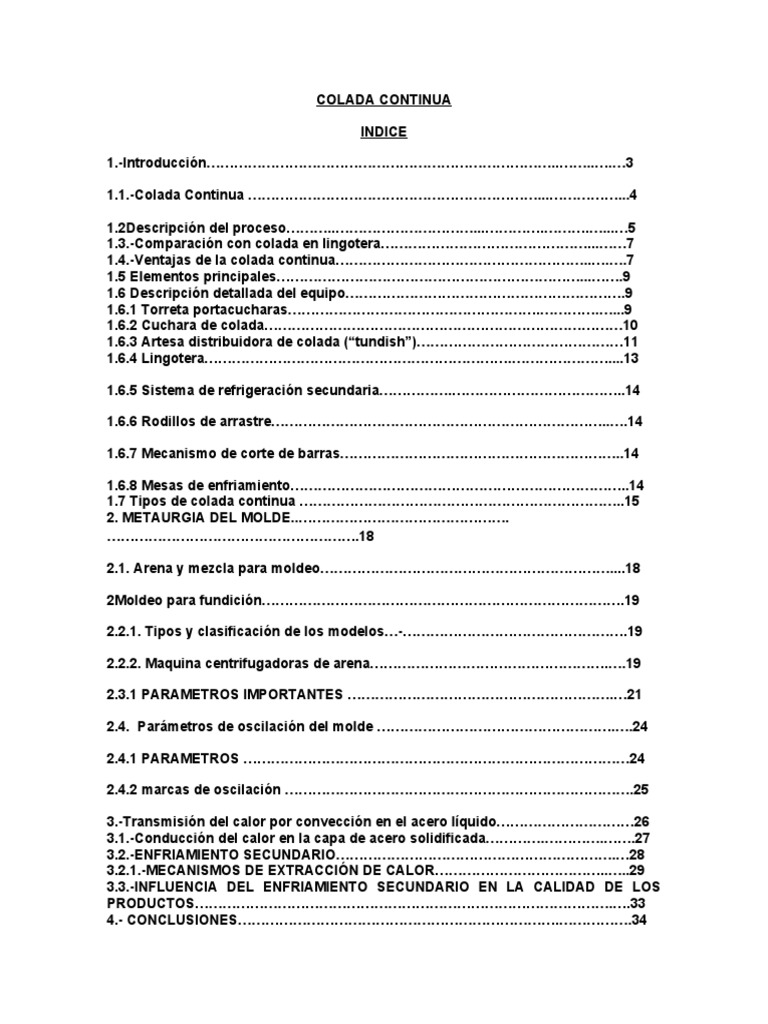 Colada Continua Horizontal en Siderurgia | PDF | Acero | Cobre