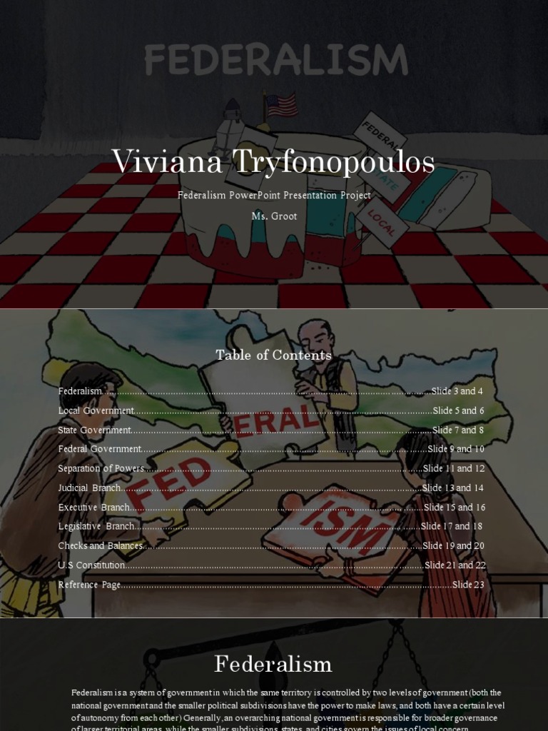 Federalism PowerPoint Project | Download Free PDF | Federal Government ...