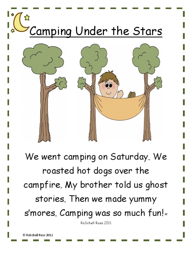 Camping Reading and Word Work Activities | PDF