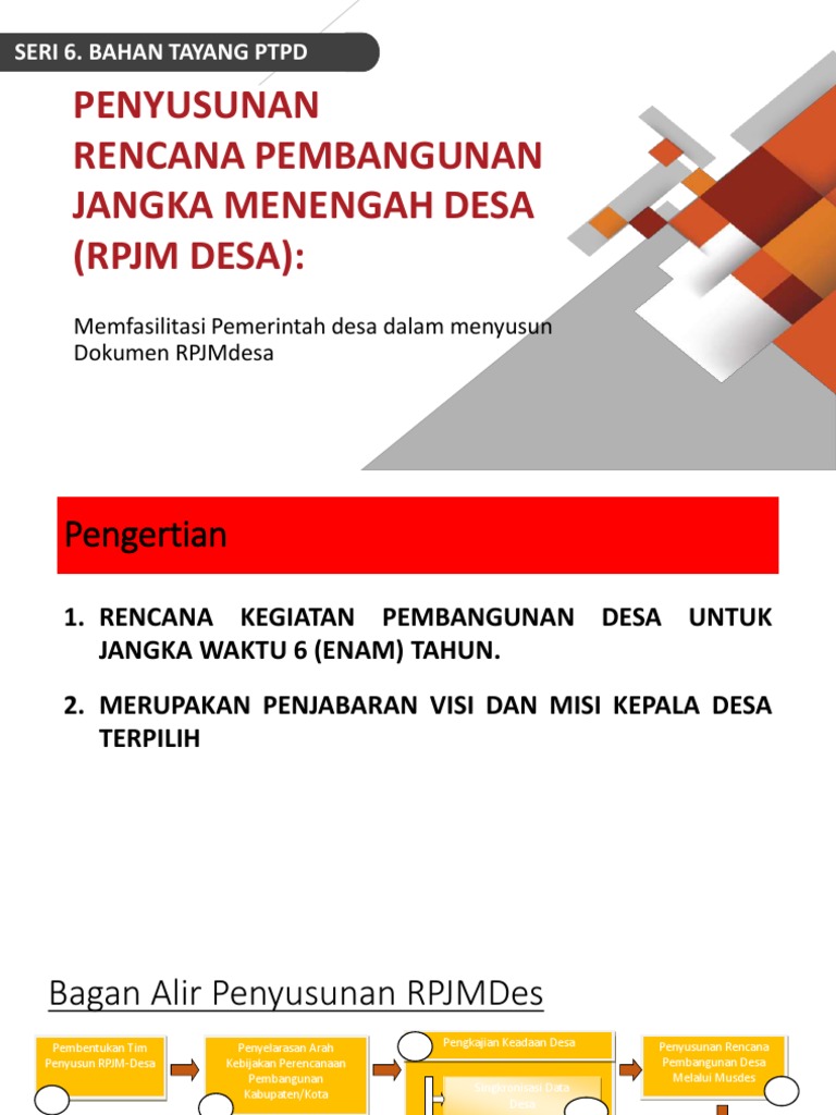 Panduan Penyusunan RPJM Desa | PDF