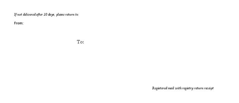 Registered Mail Envelope | PDF