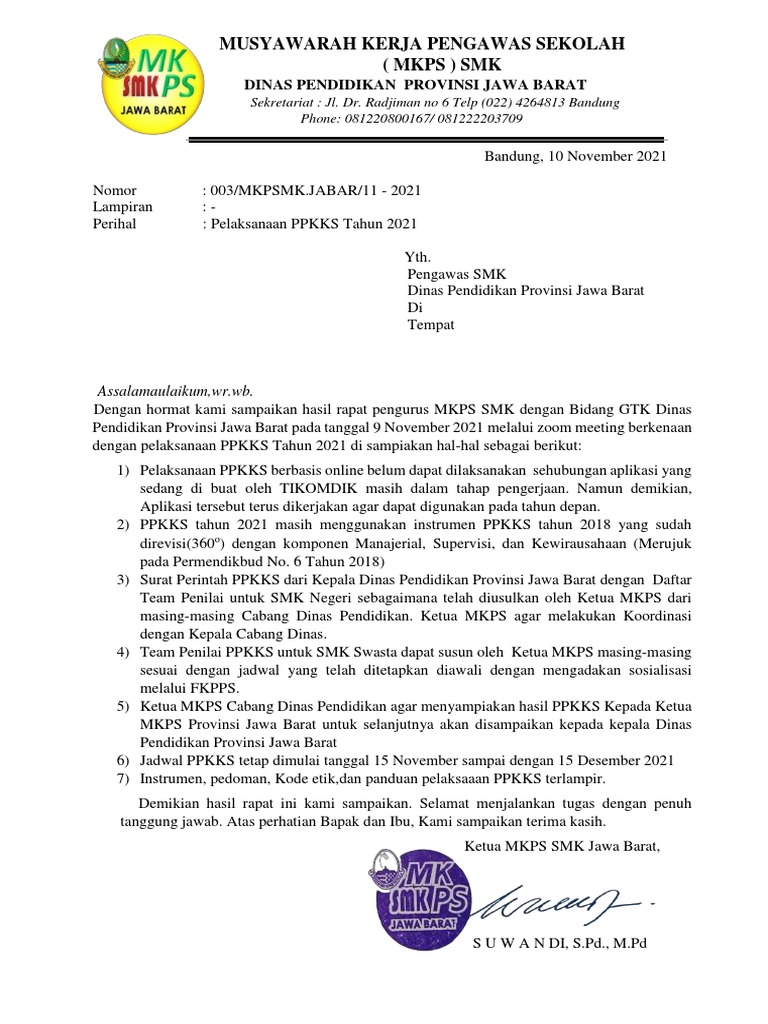 Surat PPKKS-2021 | PDF