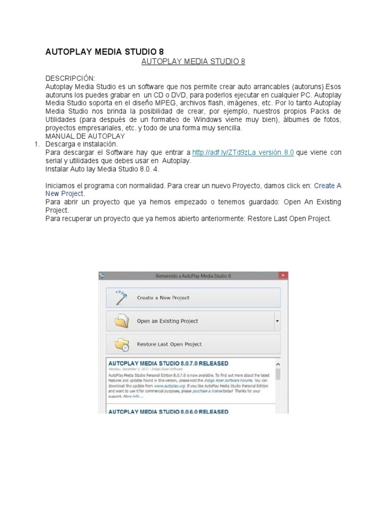 Autoplay Media Studio 8 | PDF | Arquitectura de Computadores | Informática