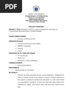 Project Proposal On School DRRM | PDF | Emergency Management | Hazards