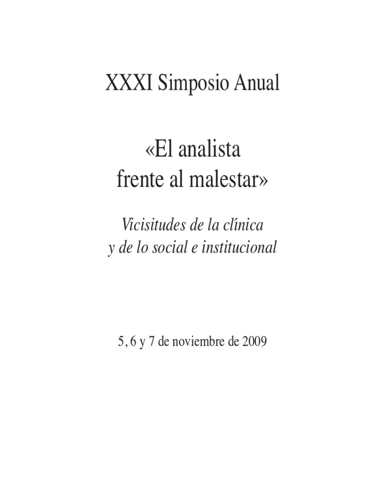 Libro Simposio Final Web2 | PDF | Psicoanálisis | Jacques Lacan