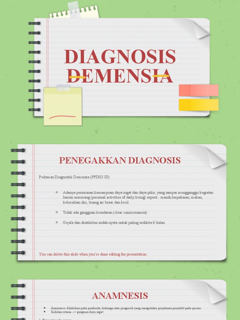 Penegakkan Diagnosis Demensia | PDF | Pengembangan Diri