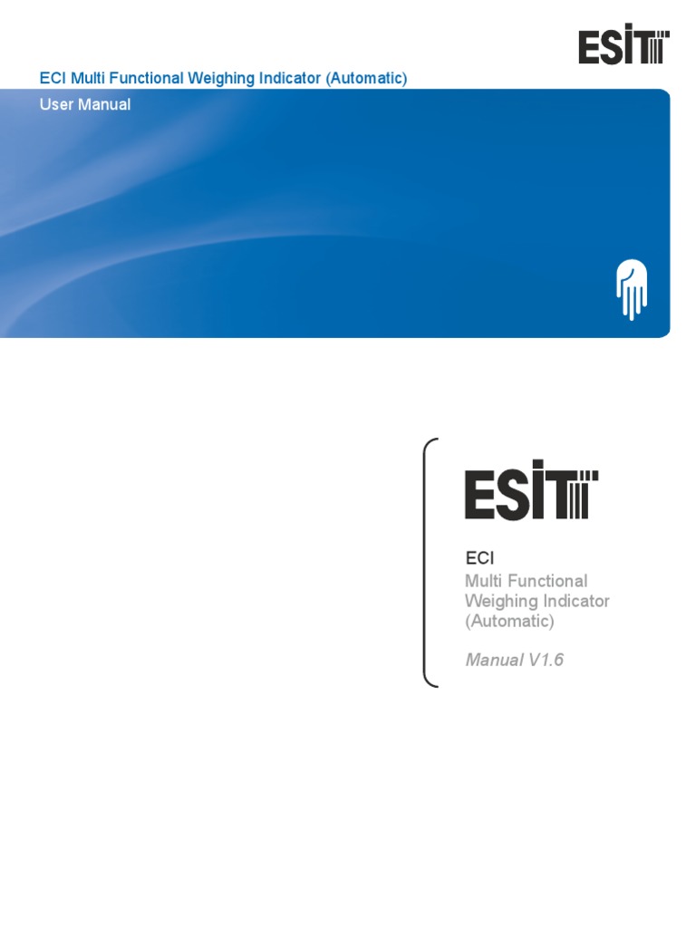 ESIT ECI User Manual Automatic - EnG v1.6 | PDF | Menu (Computing) | Manufactured Goods