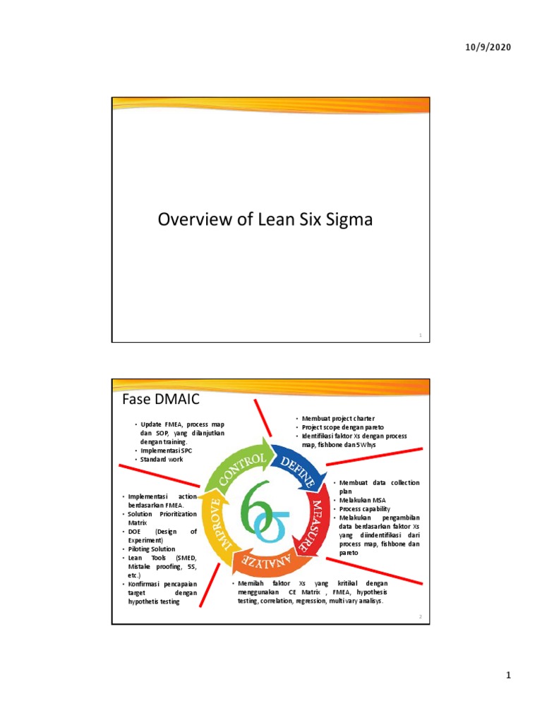 Overview of Lean Six Sigma Training | PDF