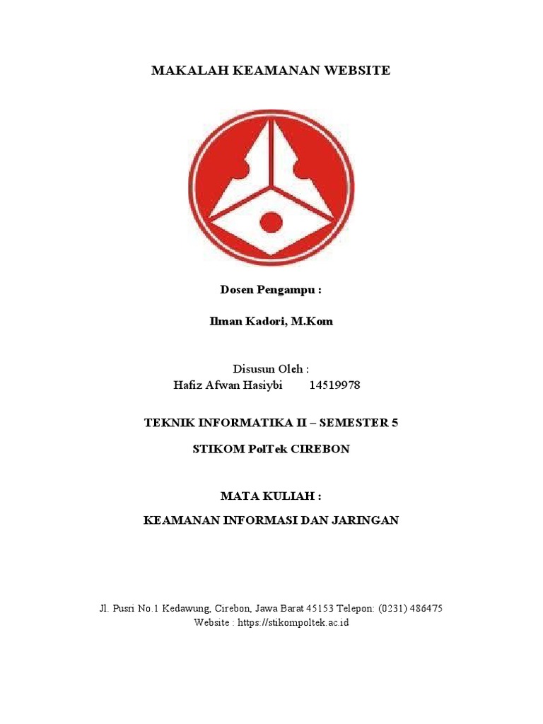 Keamanan Website untuk Mahasiswa | PDF