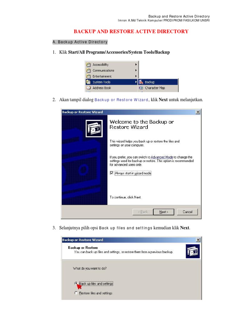 15 - Backup and Restore Active Directory | PDF