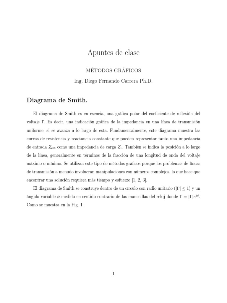 Diagrama de Smith | PDF | Matemáticas | Ingenieria Eléctrica