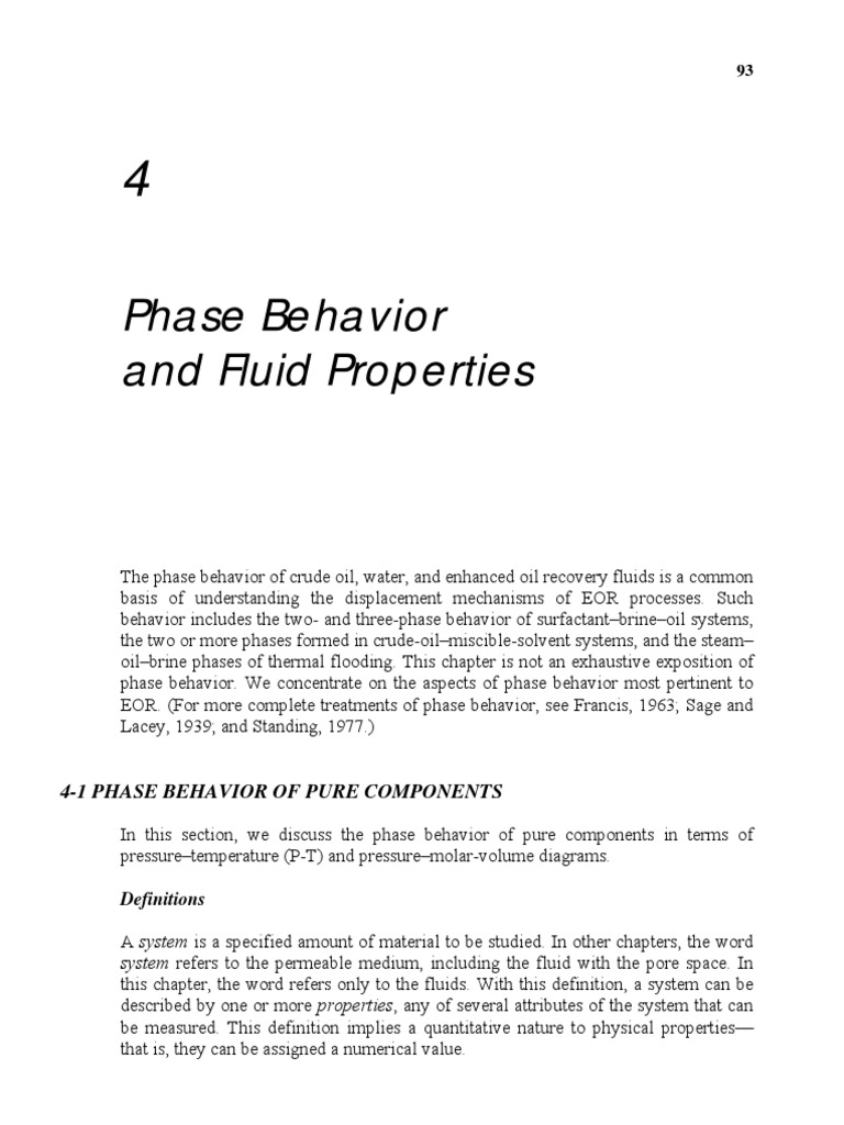 Phase Behavior and Fluid Properties: Understanding the Complex Relationships Between Pressure ...