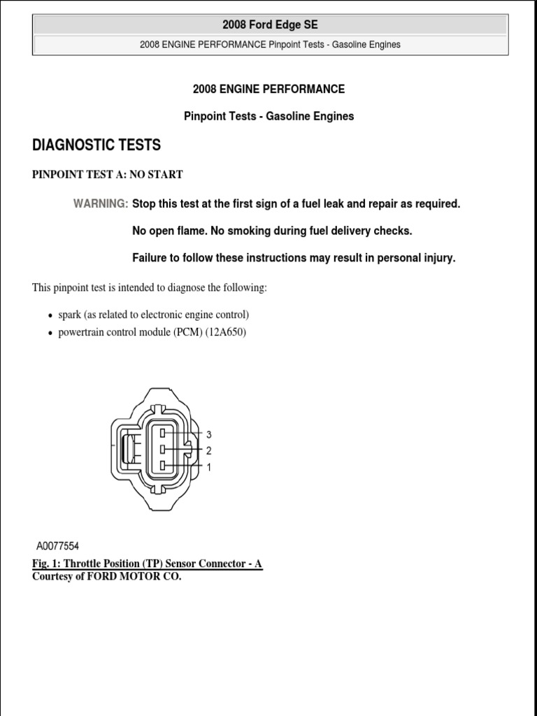 Pinpoint Tests | PDF | Throttle | Electrical Connector