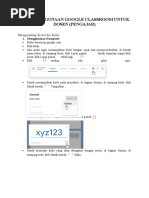 Panduan Google Classroom untuk Siswa | PDF