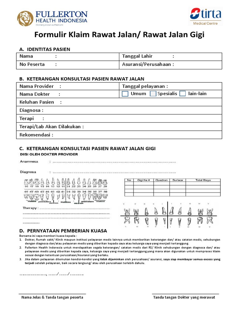 Formulir Klaim Rawat Jalan 2020 | PDF