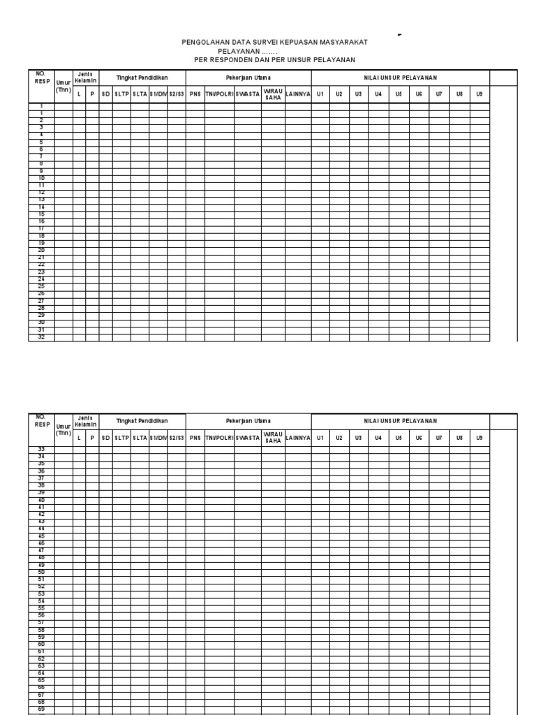 SKM Format Pengolahan Data | PDF