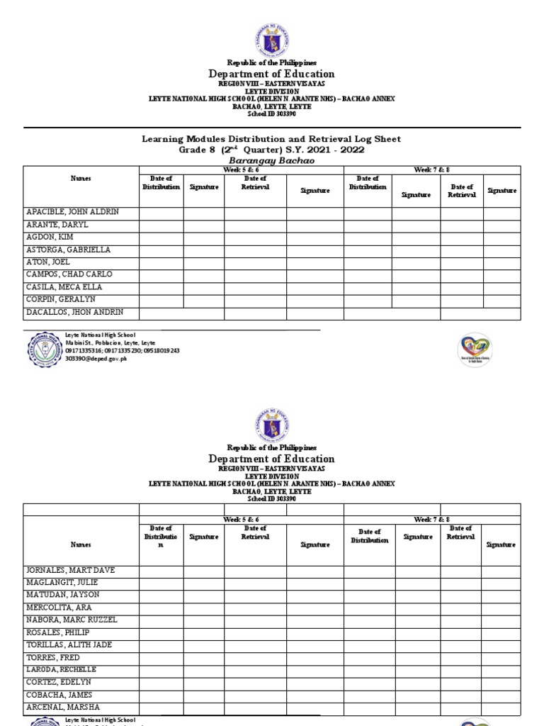 Department of Education: Learning Modules Distribution and Retrieval ...