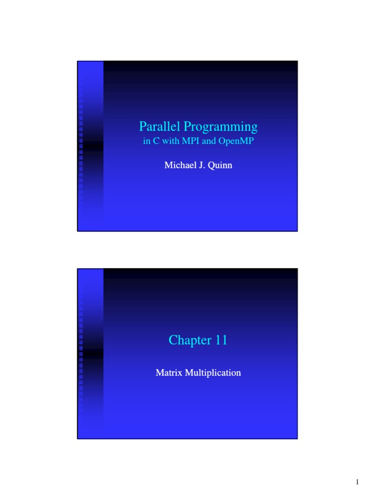 Parallel Programming In C With Mpi And Openmp PDF Matrix 