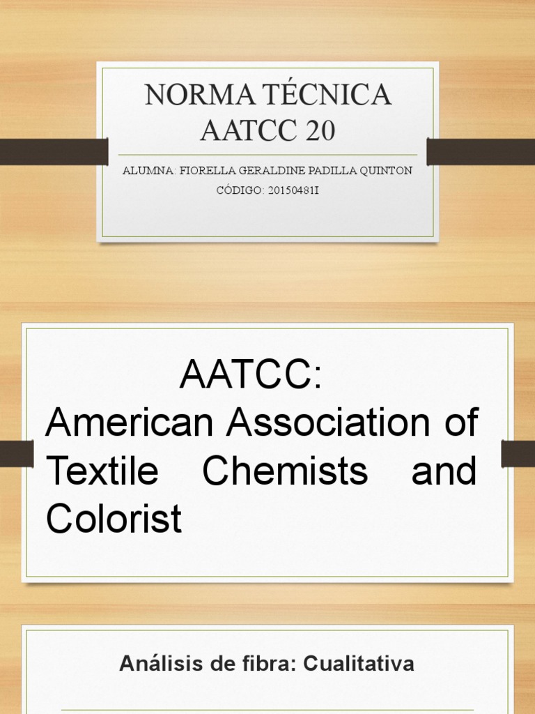 Norma Aatcc 20 | PDF | Fibras | Fibra sintética