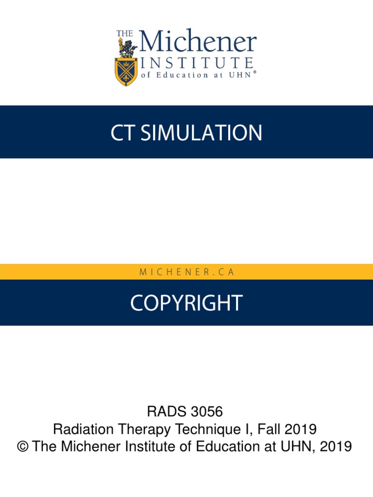 CT Simulation Methodology | PDF | Ct Scan | Radiation Therapy