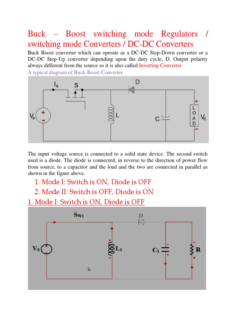 Buck - Boost Switching Mode Regulators / Switching Mode Converters / DC-DC Converters | PDF