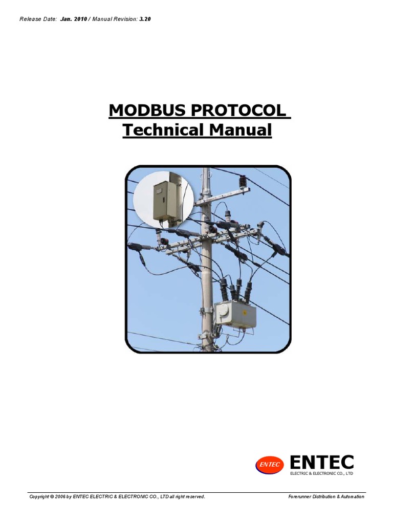 Modbus Protocol Technical Manual: Entec | PDF | Computer Engineering | Electrical Engineering