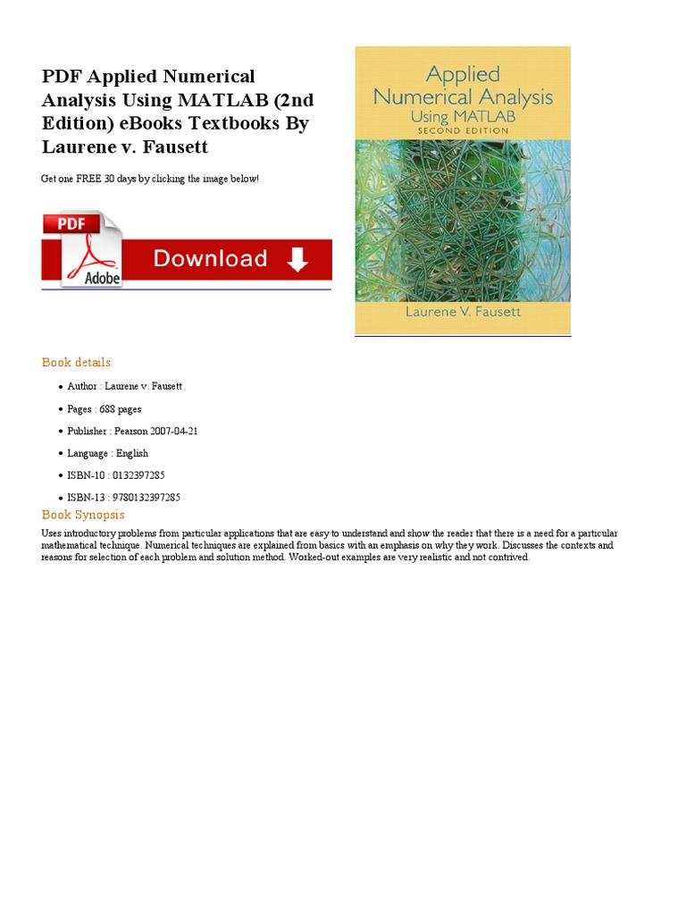 Applied Numerical Analysis | PDF | E Books | Electronic Paper Technology Applied Numerical Analysis | PDF | E Books | Electronic Paper Technology