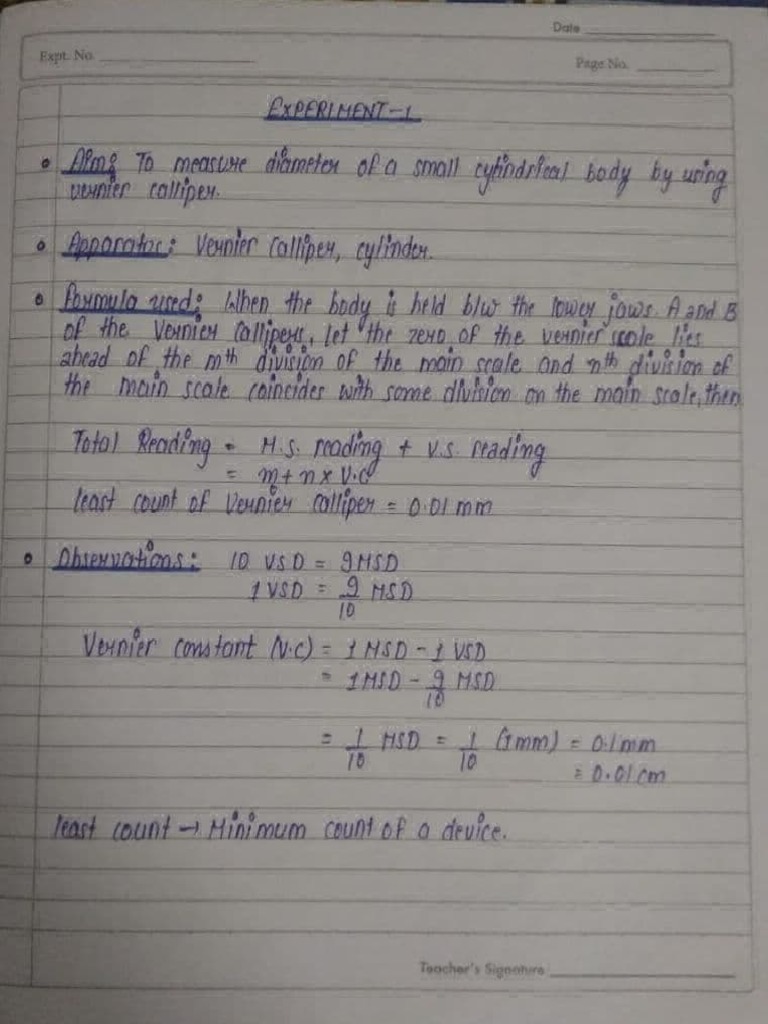 Physics Practical Class 11 | PDF | Scientific Observation | Metrology