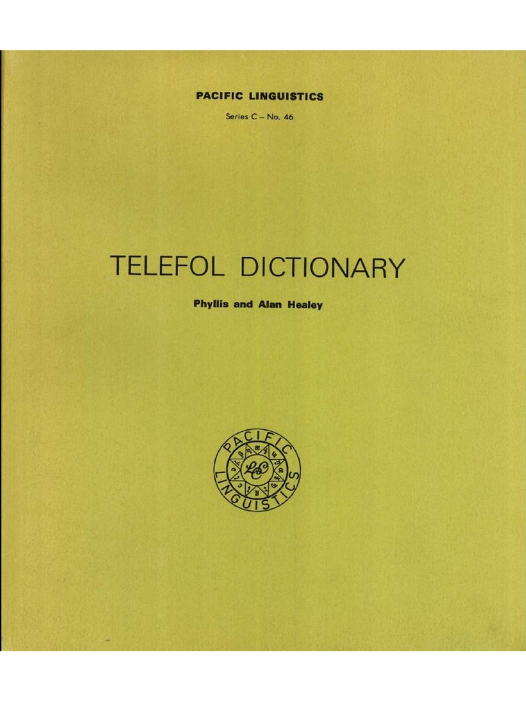 Telefol Dictionary | PDF | Grammar | Linguistic Morphology