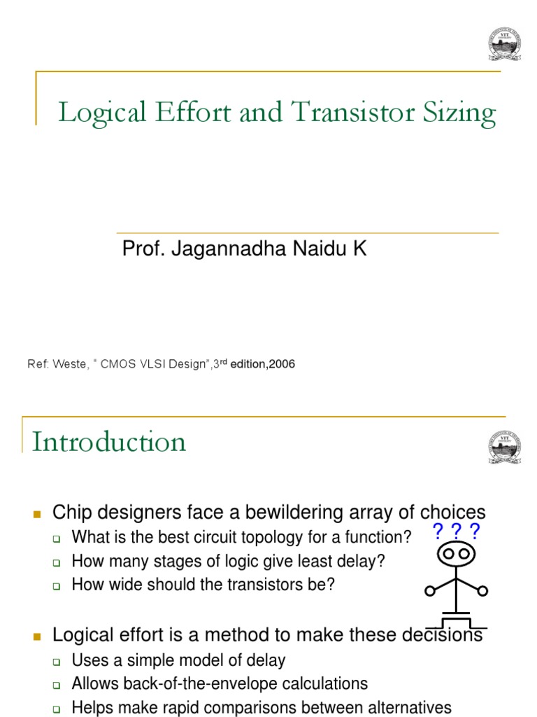 16 Logical Effort and Transistor Sizing 31-08-2020 (31 Aug 2020 ...