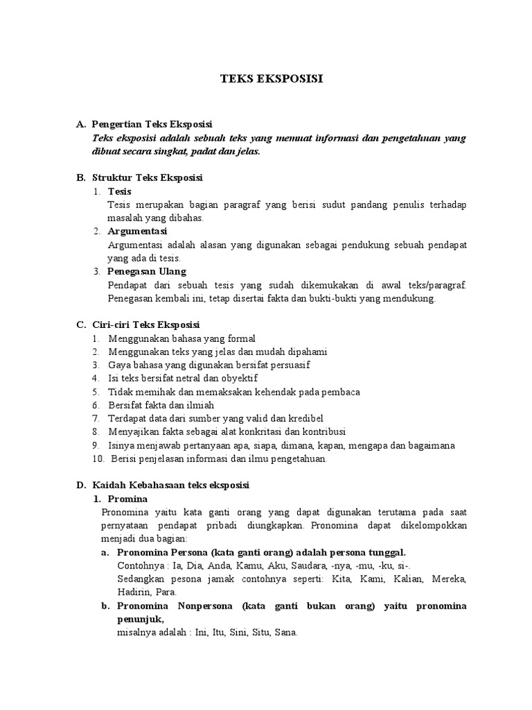Teks Eksposisi | PDF