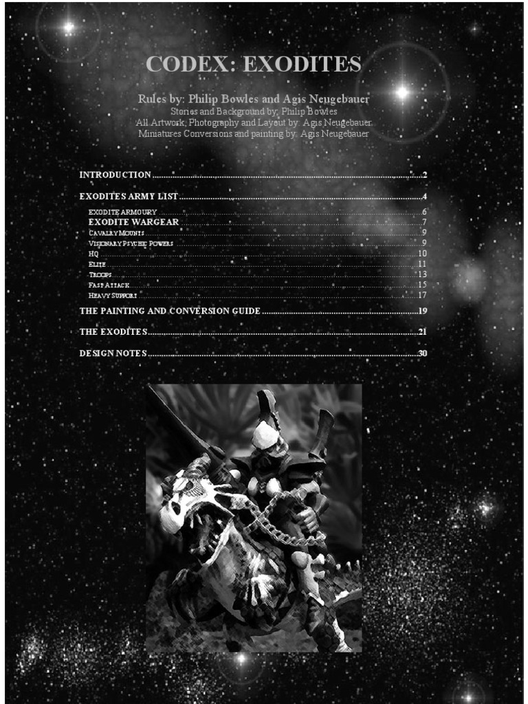 Warhammer 40k (Codex) Unofficial) Eldar Exodites | PDF | Reconnaissance ...