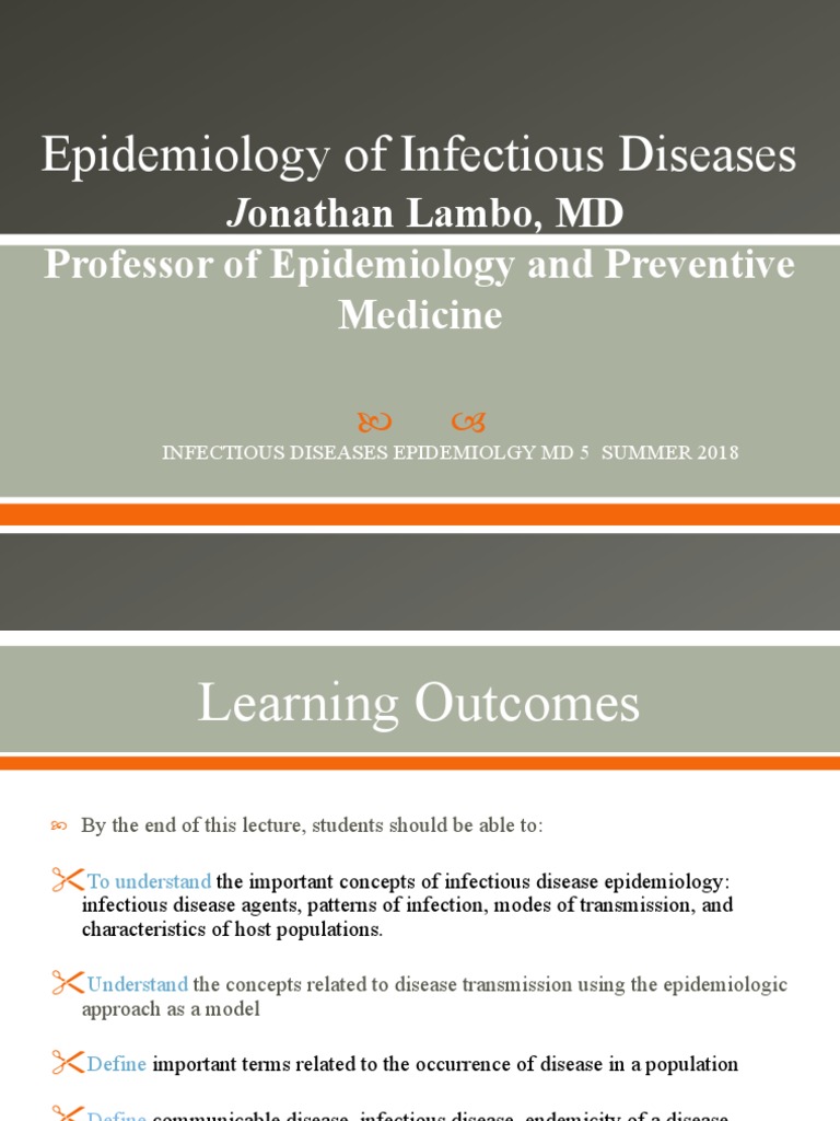 Infectious Disease Epidemiology Overview | PDF | Infection | Epidemiology
