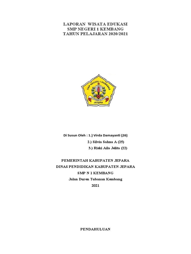 Laporan Wisata Edukasi Kelas 9 | PDF | Karier & Perkembangan | Ilmu Sosial